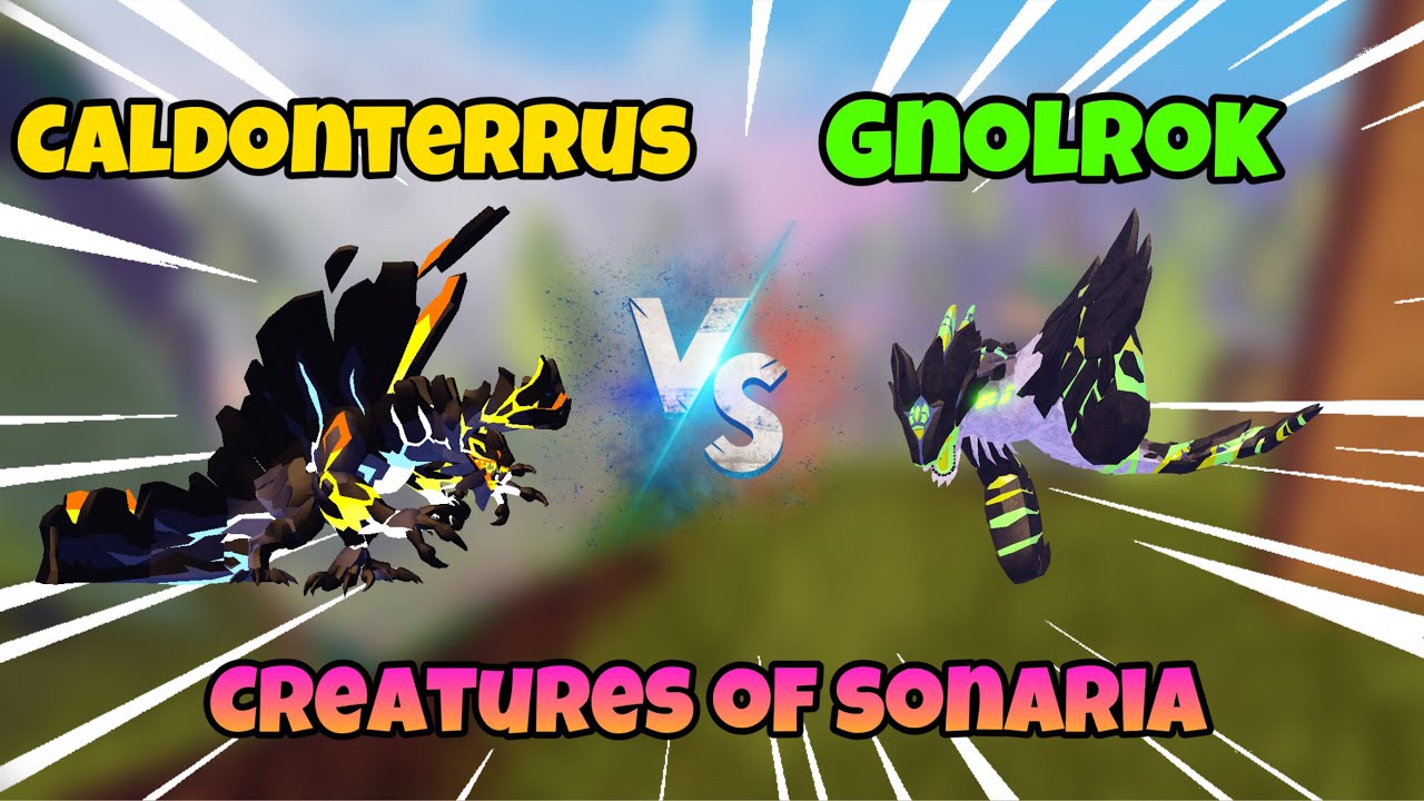 Caldonterrus vs Gnolrok! Tier 5 Battle! | Creatures of Sonaria (ft ...