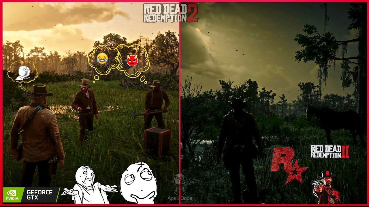 after watching this, you will never take this scene seriously rdo red ...