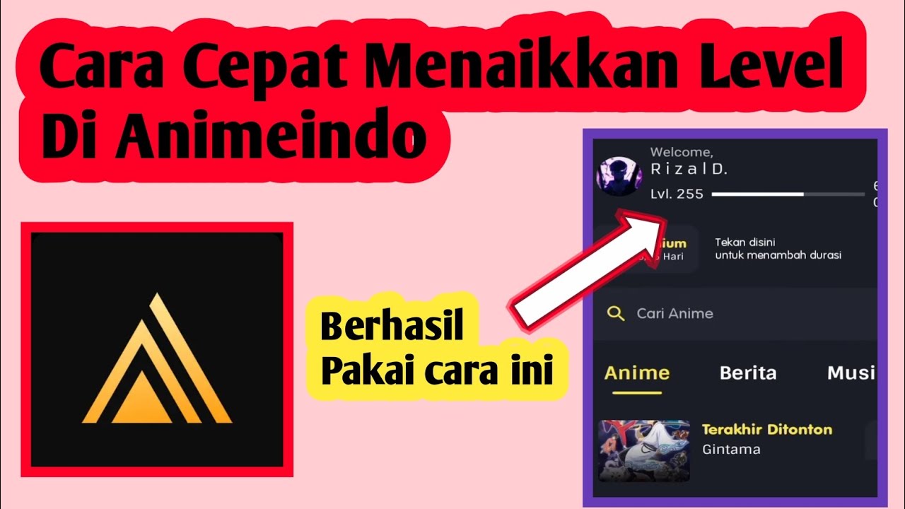 Cara menaikkan Level Di Animeindo | Cara Naik Level Animeindo - YouTube