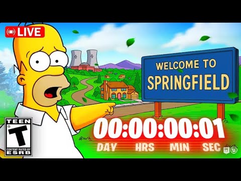 [LIVE] Fortnite - SIMPSONS LIVE EVENT COUNTDOWN!! (Simpsons Mini Season ...