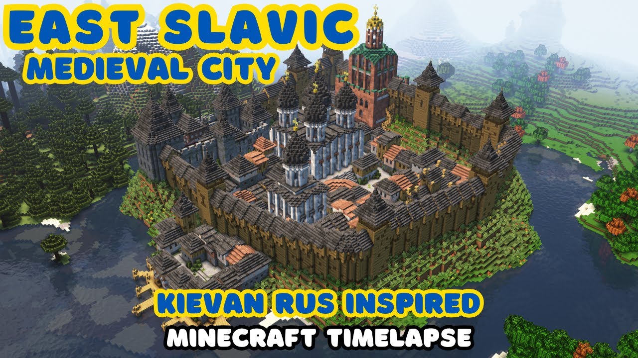 East Slavic Inspired City - A Medieval Minecraft Timelapse - YouTube