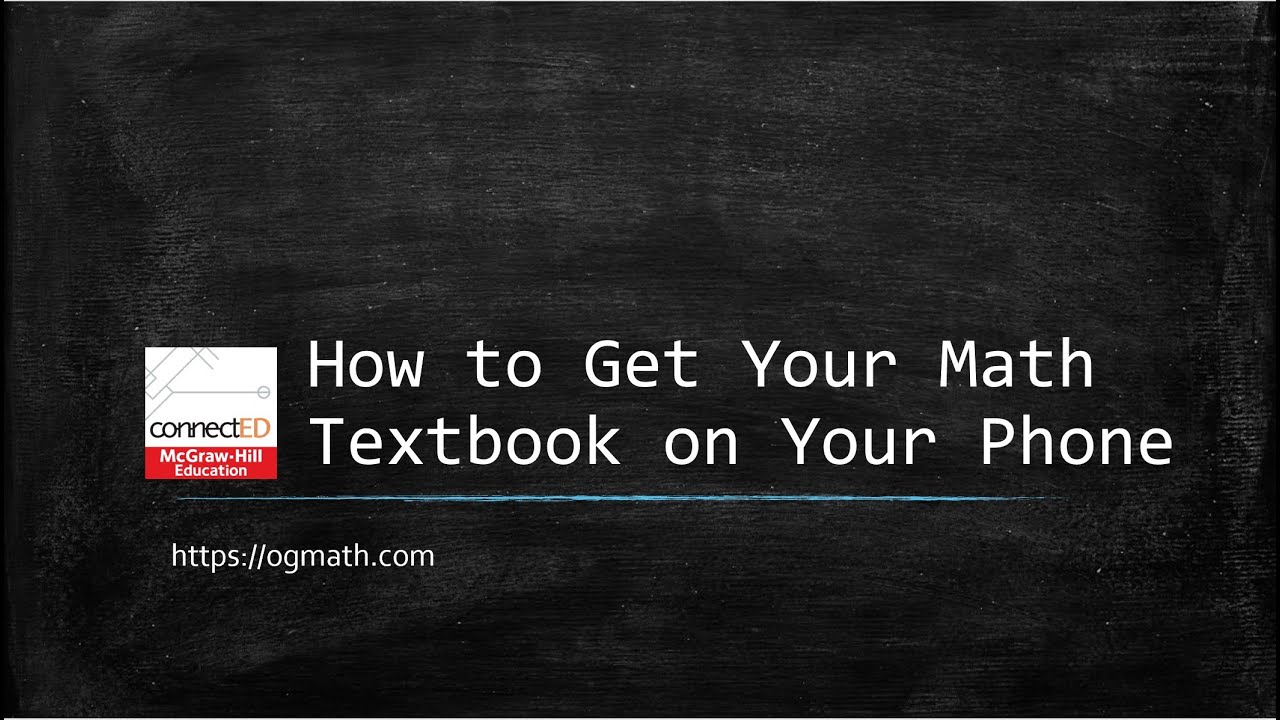 How to Get Your Digital Math Textbook from McGraw-Hill - YouTube