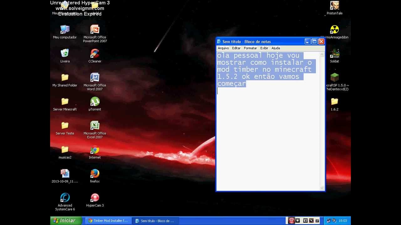 Como instalar o mod Timber no Minecraft 1.5.2 + link do download - YouTube