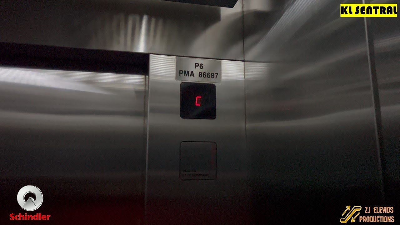 Schindler M-Line Elevators at KL Sentral, Kuala Lumpur, Malaysia. (LRT Kelana Jaya Line Platform ...