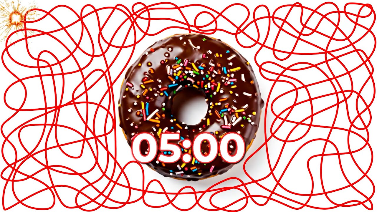 5 Minute Chocolate Donut Timer 🍩💥 | Sweet Countdown - YouTube