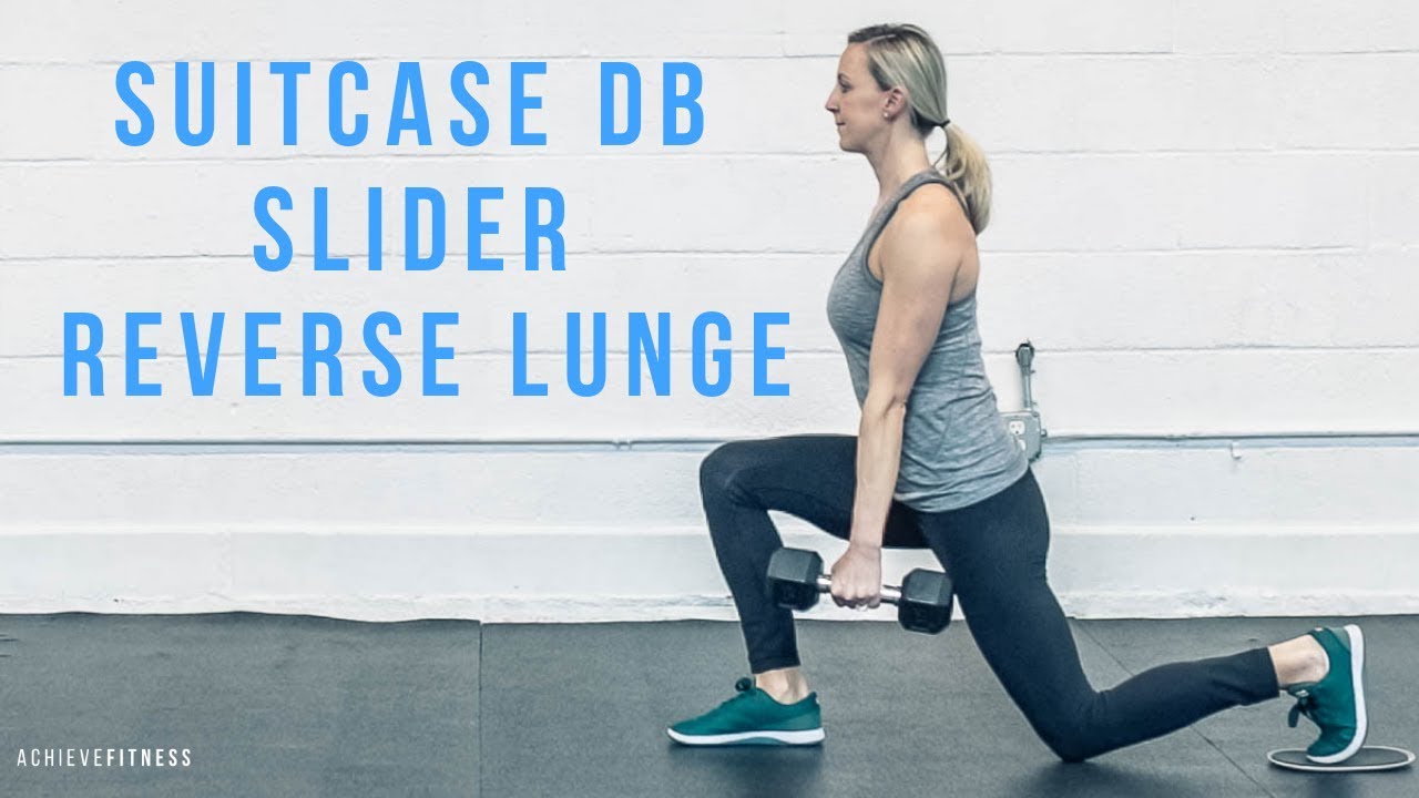 1DB Suitcase Sliding Reverse Lunge - YouTube