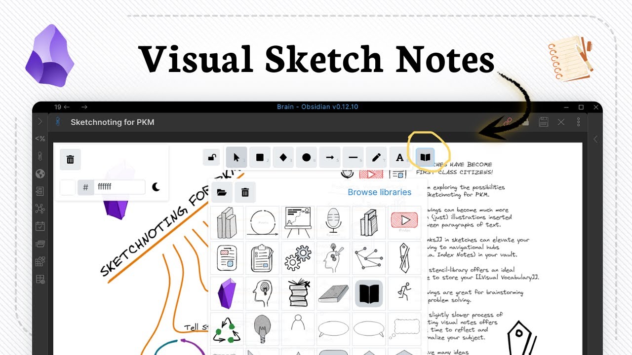 How to install Excalidraw on Obsidian (Sketch Notes) - YouTube