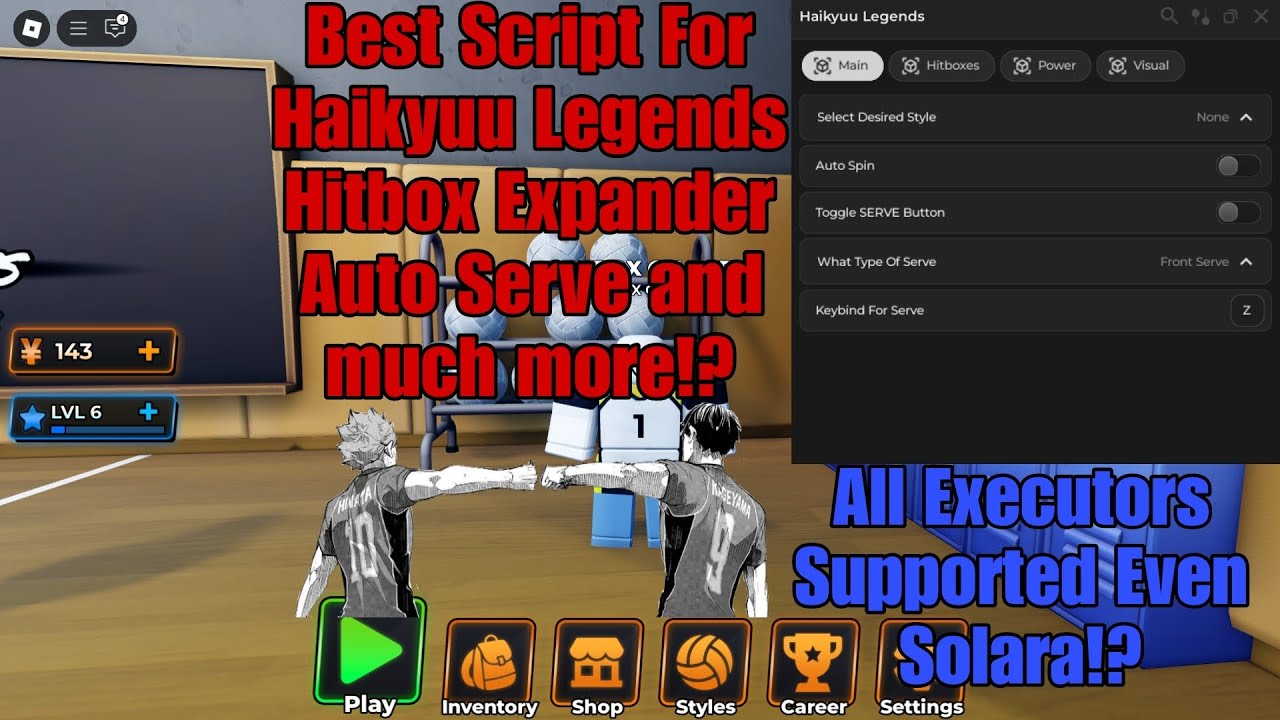 Best Script For Haikyu Legends Hitbox Expander, Auto Serve And Much ...