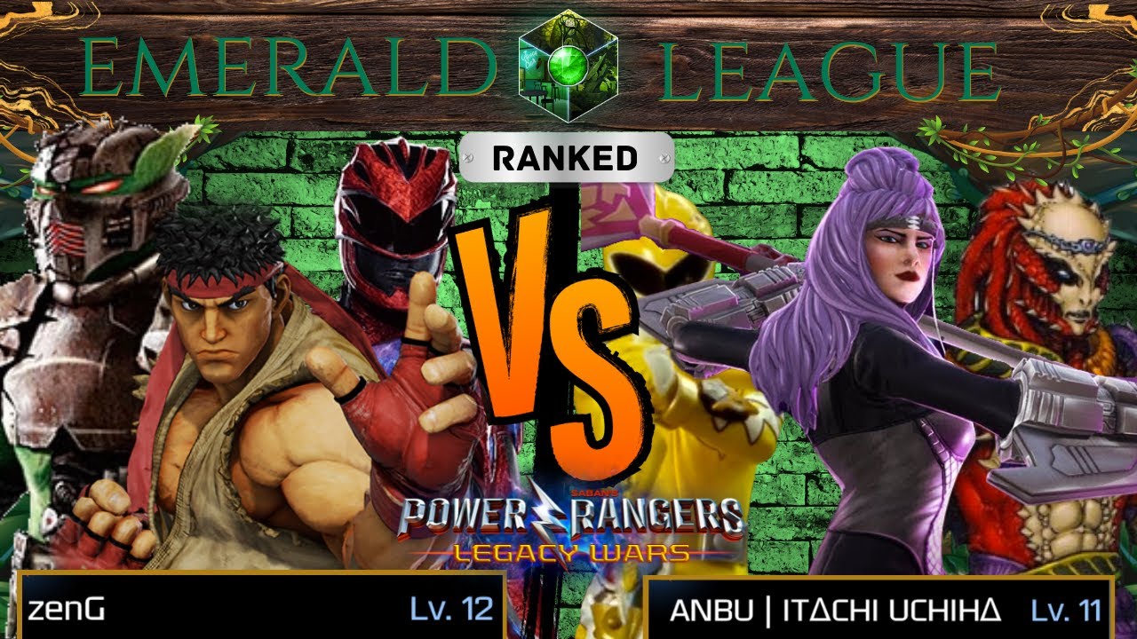 Power Rangers Legacy Wars | Ranked Emerald League Battle | Ryu Vs ...