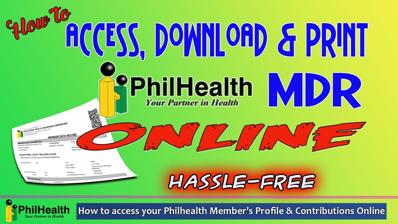 How to Download and Print PhilHealth MDR at Home - YouTube