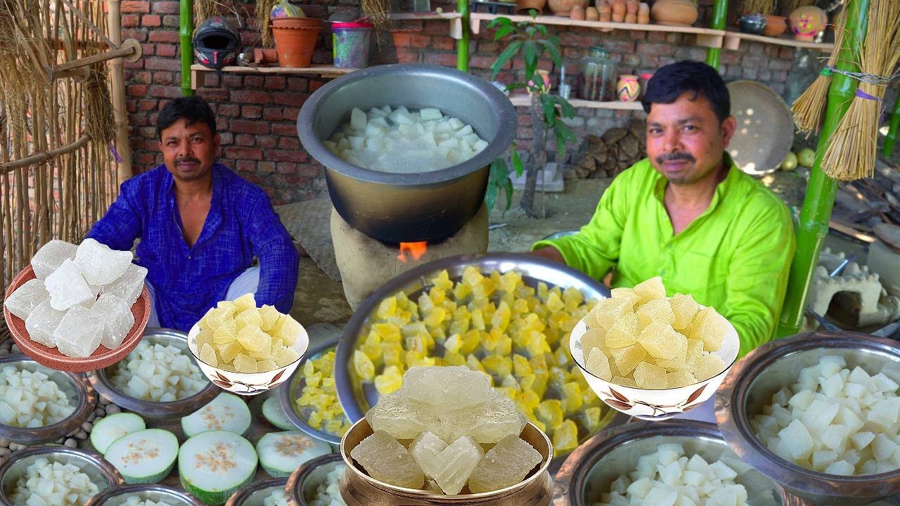 आगरे का पेठा बनाने की विधि | Agra Ka Petha Recipe | Petha Sweet Recipe ...