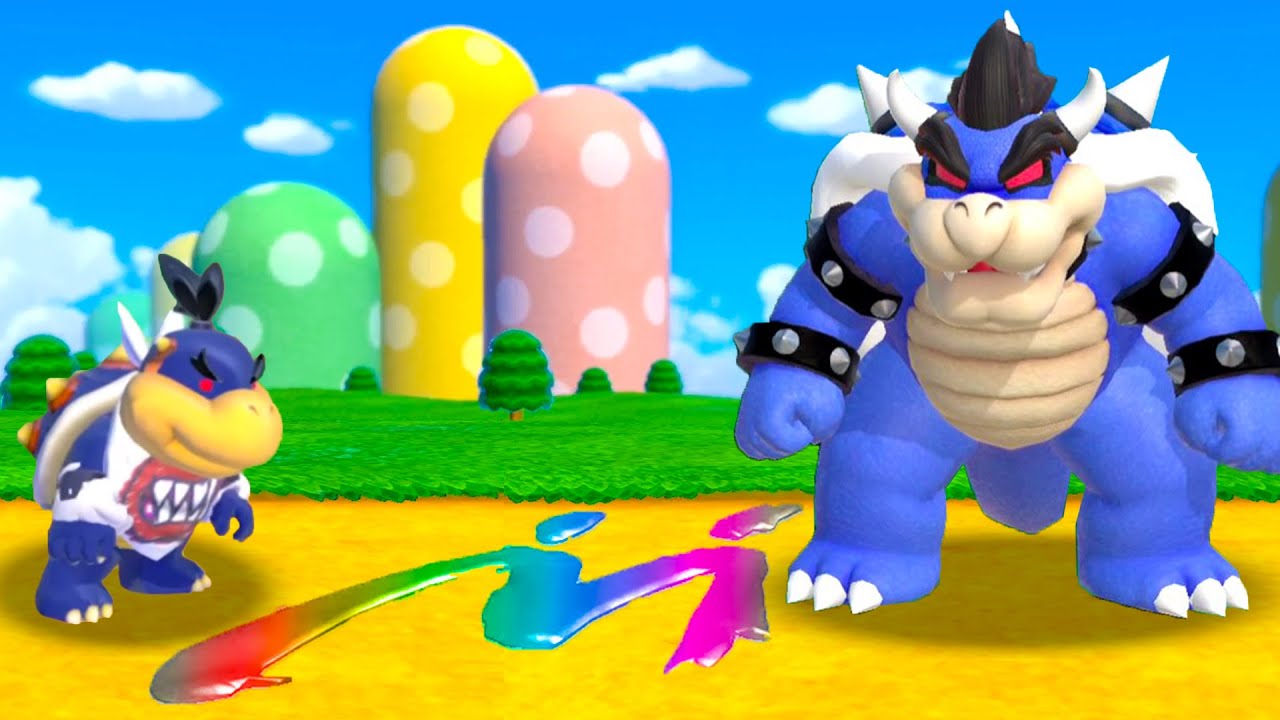 Playable Dark Bowser Jr. & Bowser in Super Mario 3D World + Bowsers ...