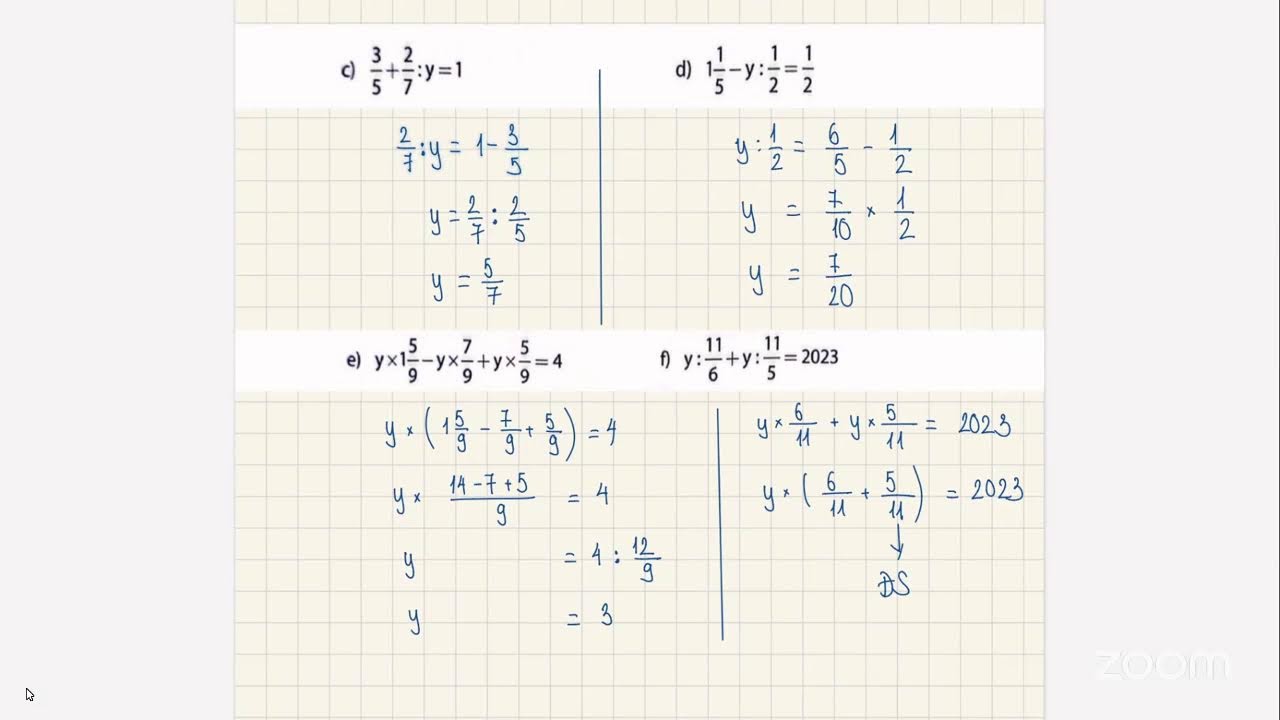 5CN Ôn tập: Phân số- Hỗn số - YouTube