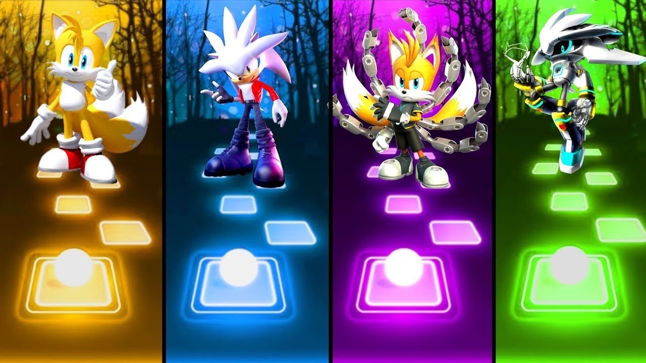 Tails Vs Silver Sonic Vs Nine Tails Vs Metal Silver Sonic. 🎶 Tiles Hop ...