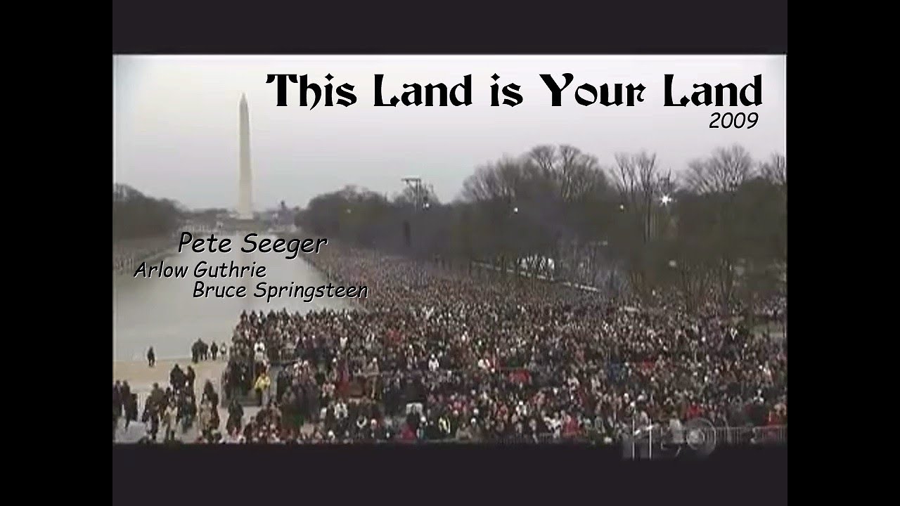 Pete Seeger - Bruce Springsteen This land is your land - YouTube