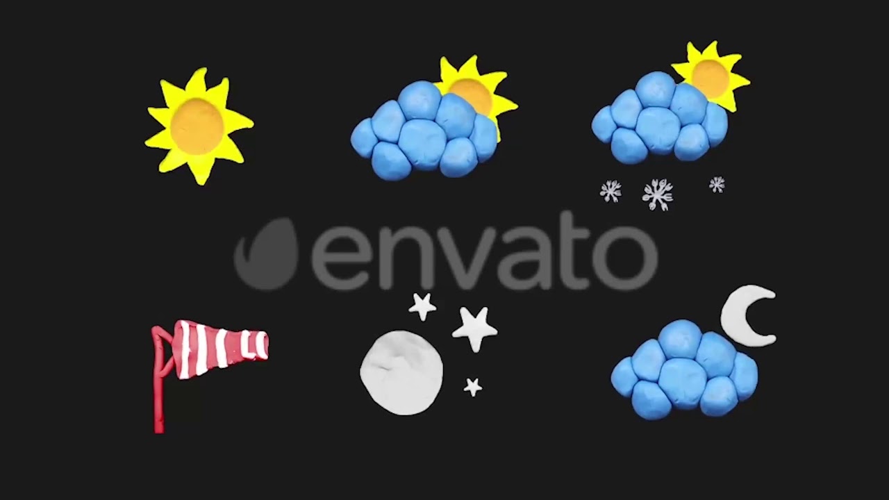 Animated Clay Weather Icons | After Effects Project Files - Videohive ...