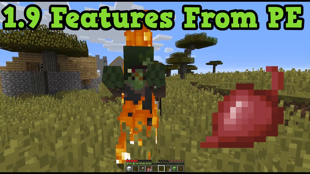 Minecraft 1.9 - Features TAKEN from PE - YouTube