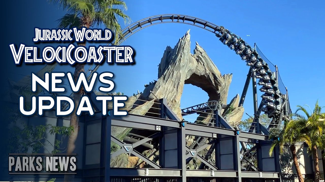 Jurassic World VelociCoaster Update - Daytime Testing, Lighting and ...