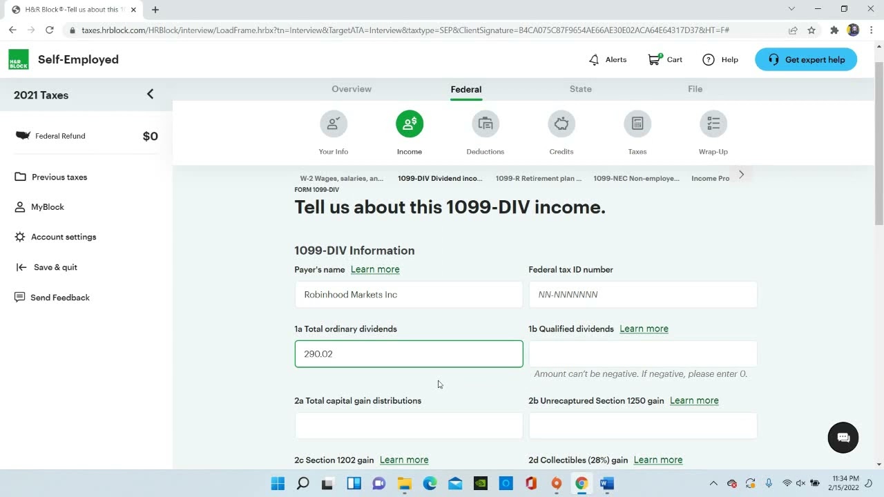 HOW TO FILE YOUR 1099 DIV WITH H R BLOCK YouTube HOW TO FILE YOUR 1099 DIV WITH H R BLOCK YouTube