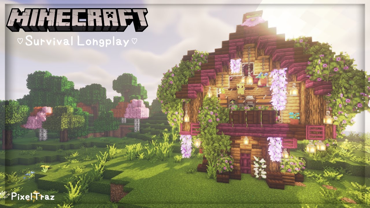 Minecraft Survival Longplay - House Build, Relaxing Longplay 1.18 (No ...