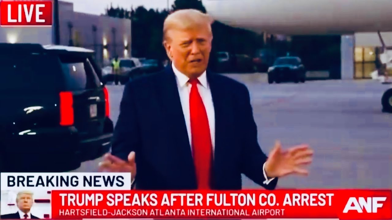 Trump Speaks after leaving Fulton County Jail… - YouTube