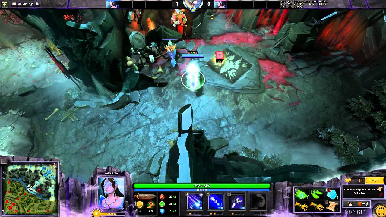 Dota 2 1v1 Mid Only - Mirana - YouTube