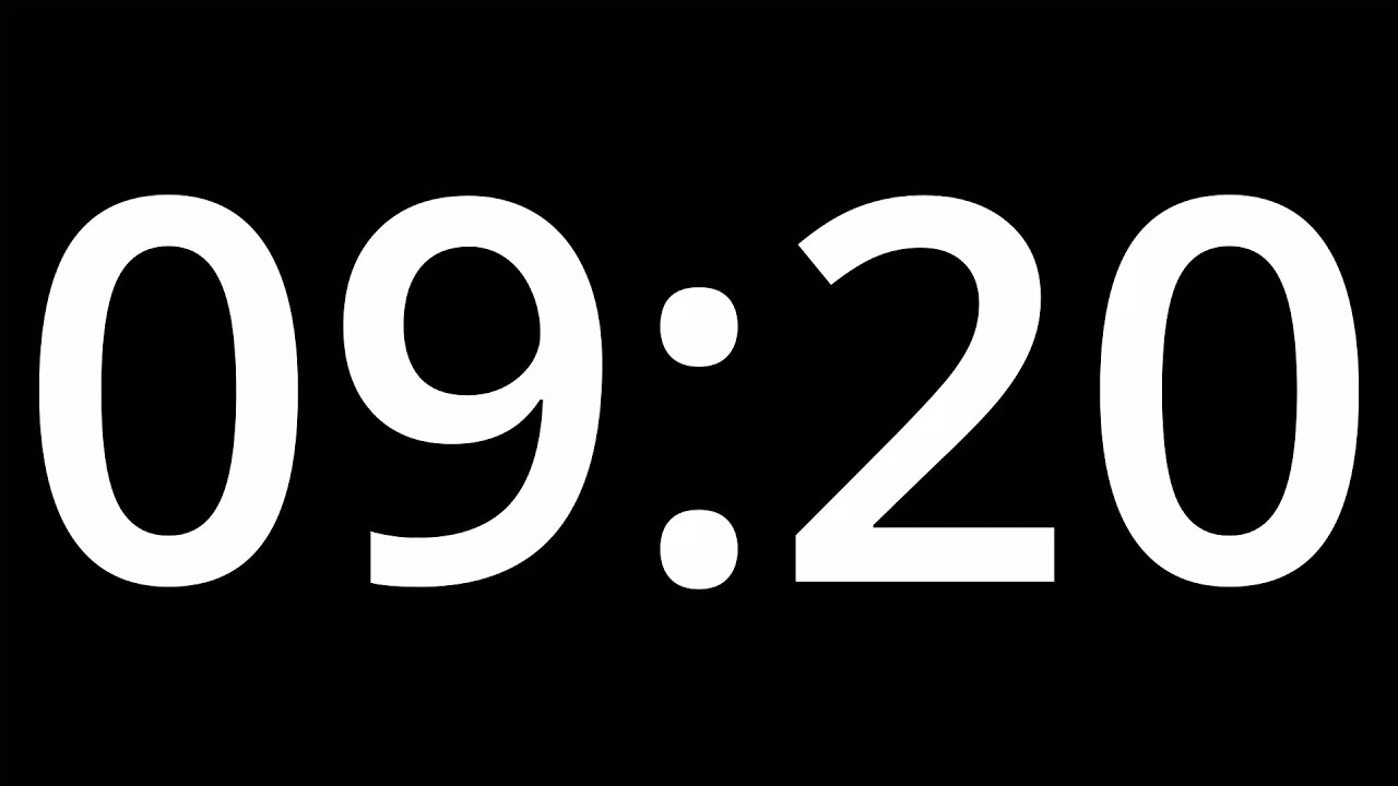 09 MINUTE 20 TIMER with alarm - 560 second COUNTDOWN Clock Alarm - YouTube