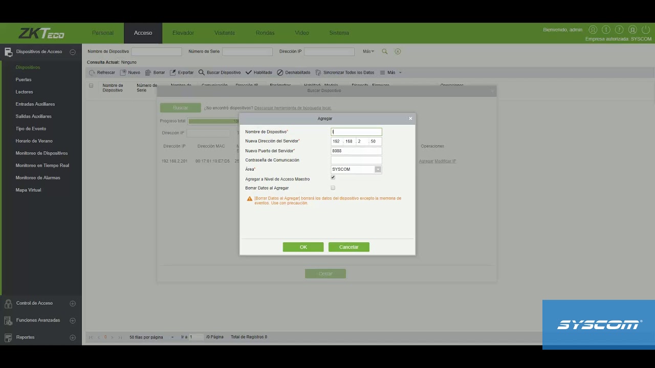 Cómo Dar de Alta un Controlador de Acceso en ZK Biosecurity 3.0 - YouTube
