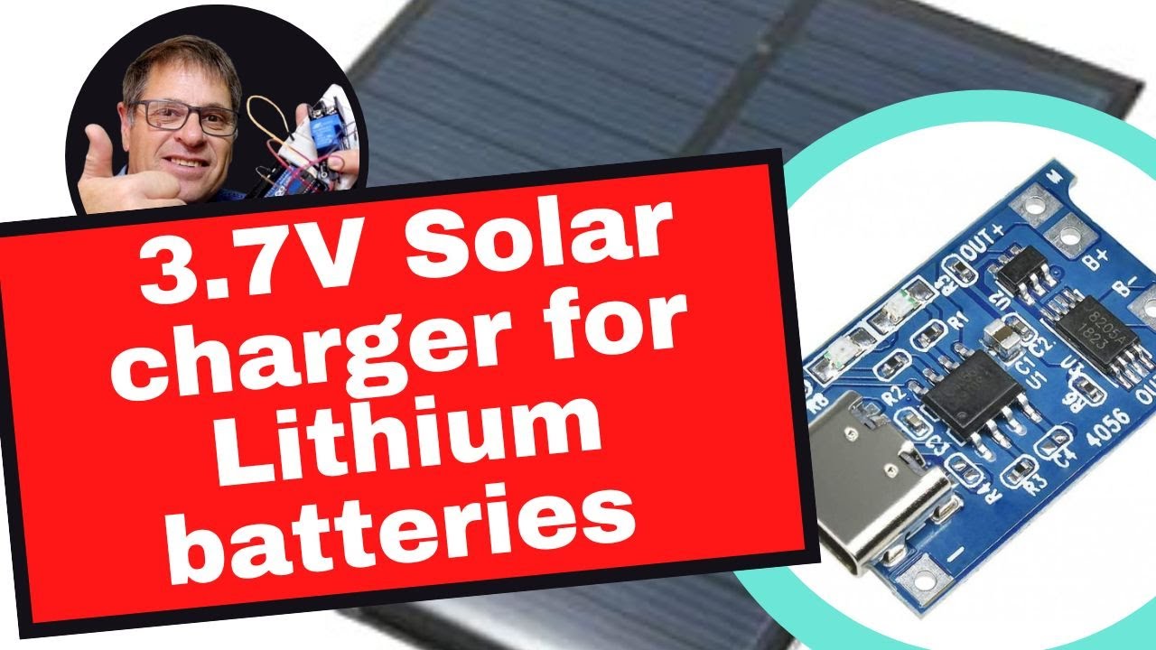 4056 module as a solar charger for 3.7V Lithium batteries - YouTube