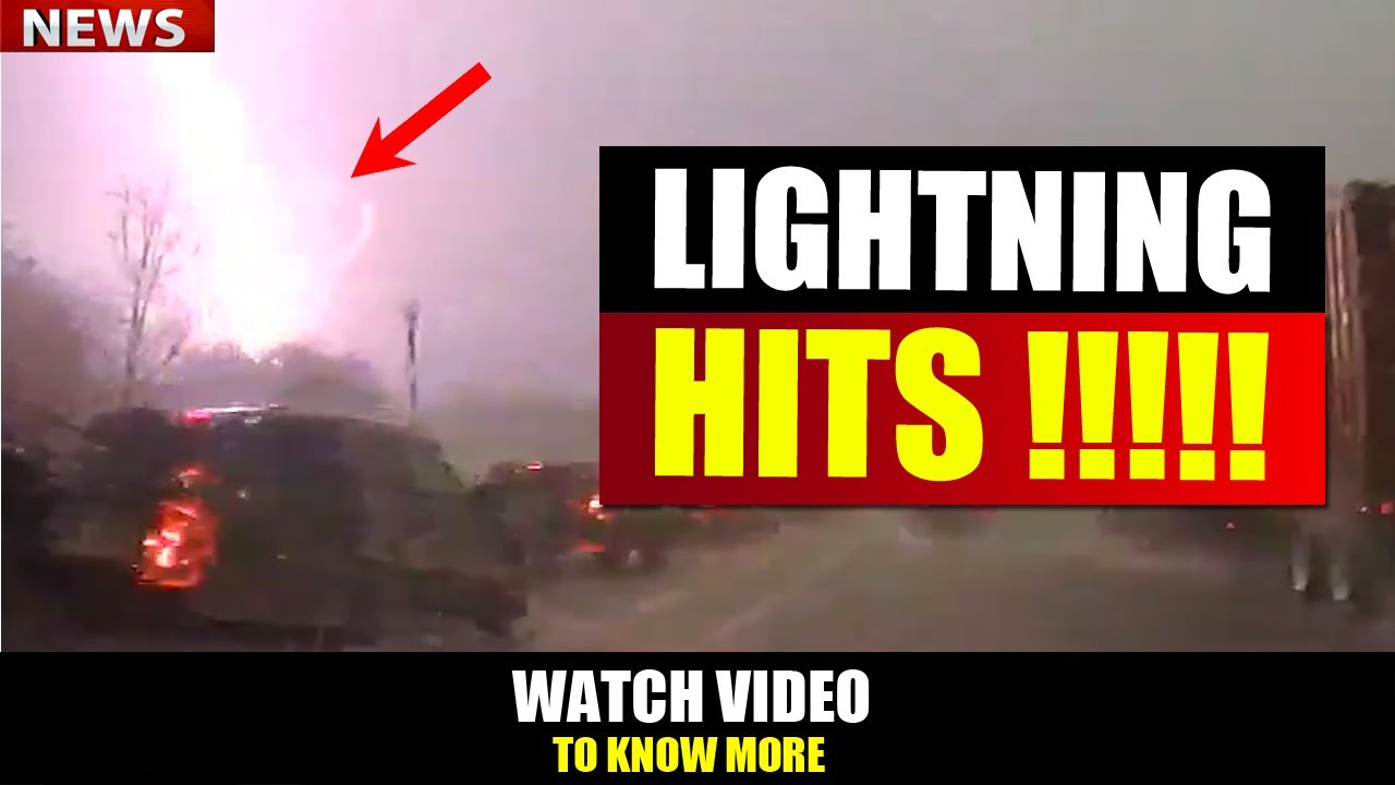 ON CAMERA : Lightning hits Electric Pole & Transformer EXPLODES ...