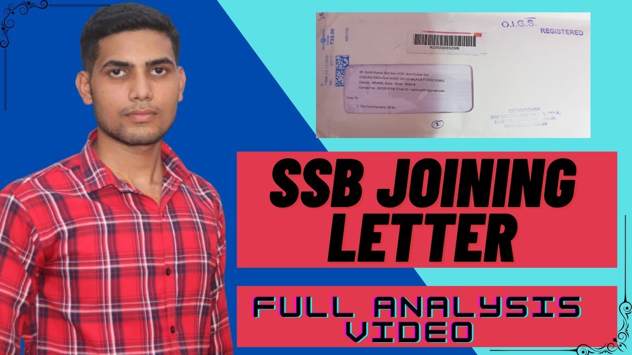 SSB Joining Letter Full Analysis Video 😊|SSC GD Joining Letter Review ...