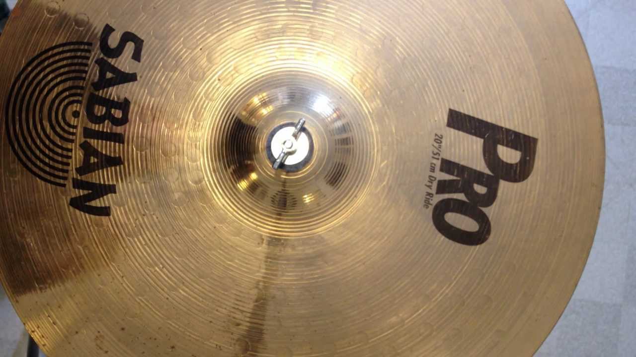 Sabian Pro 20" Dry Ride - YouTube
