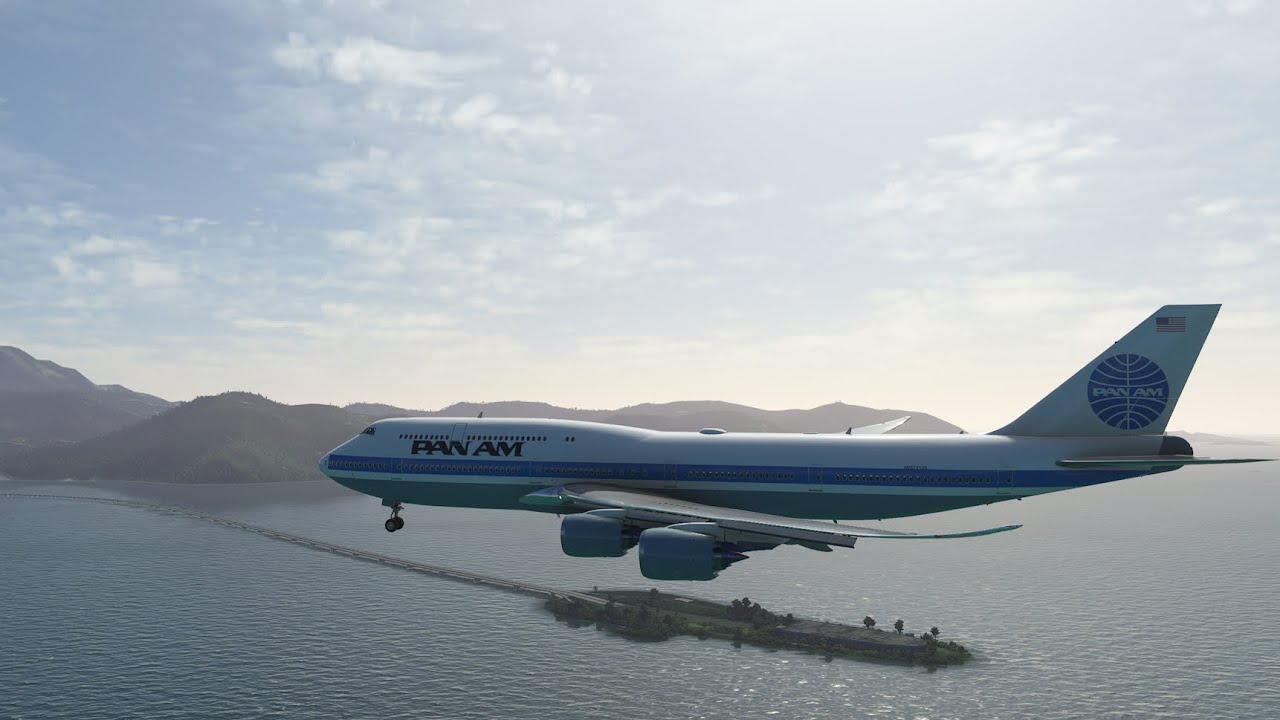 Boeing 747-8i, Pan Am Airways, arrival at Hong Kong International 🇭🇰 ...