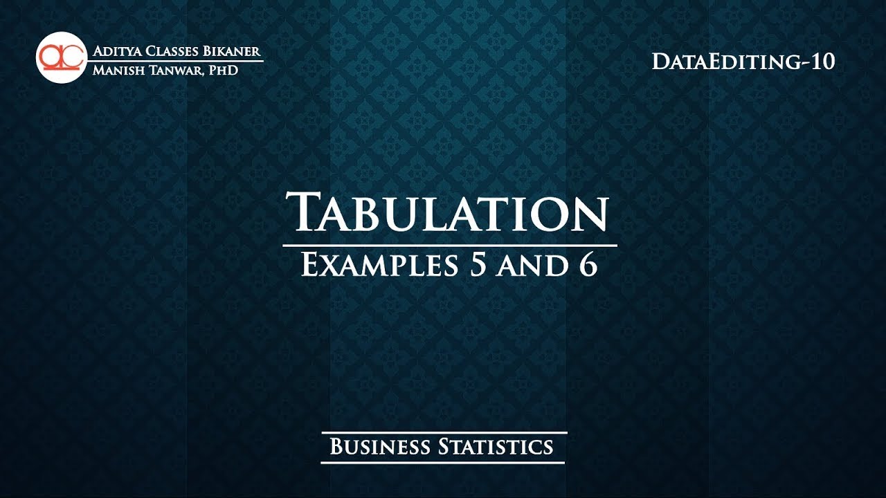 DE 10 Tabulation In Statistics in Hindi YouTube de-10-tabulation-in-statistics-in-hindi-youtube