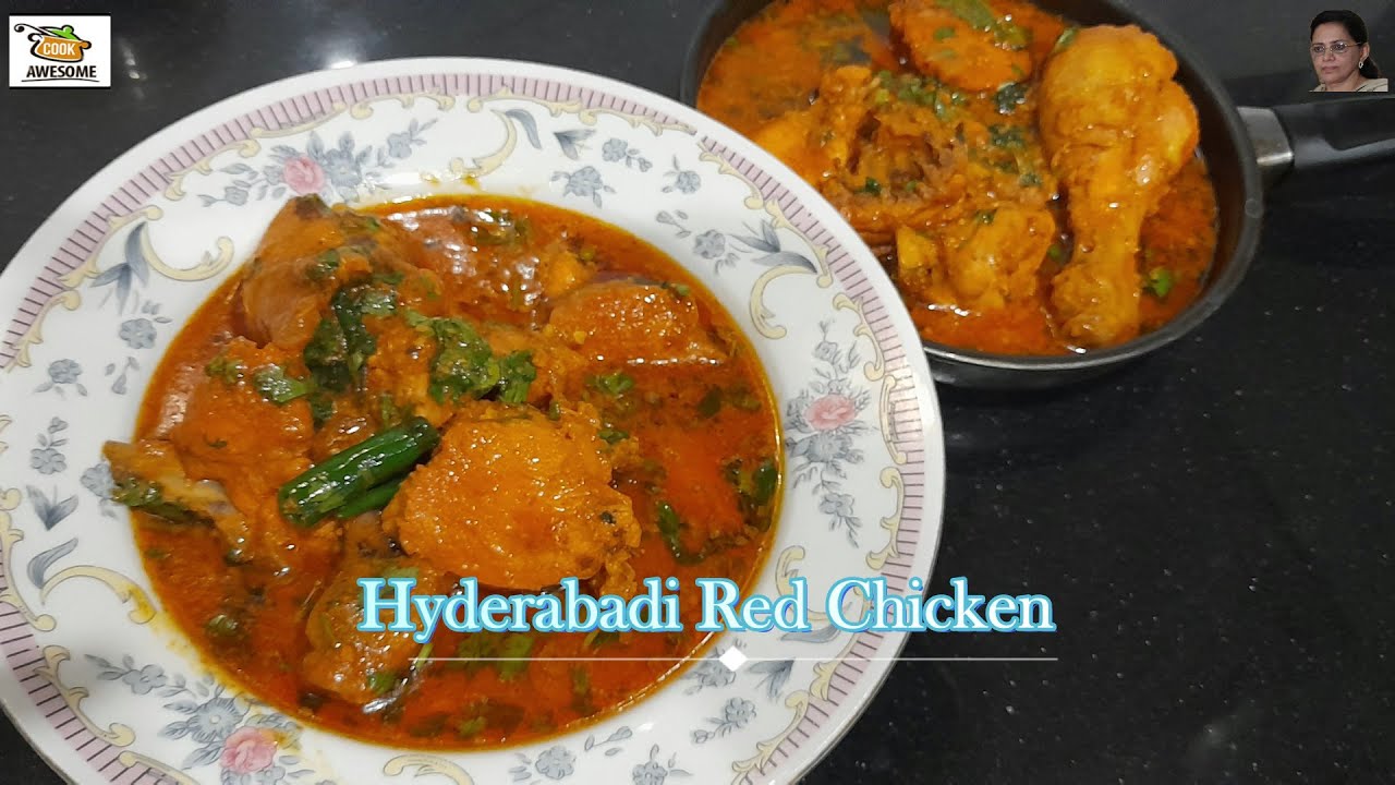 Hyderabadi Red Chicken | Juicy Red Chicken | Red Chicken Recipe ...