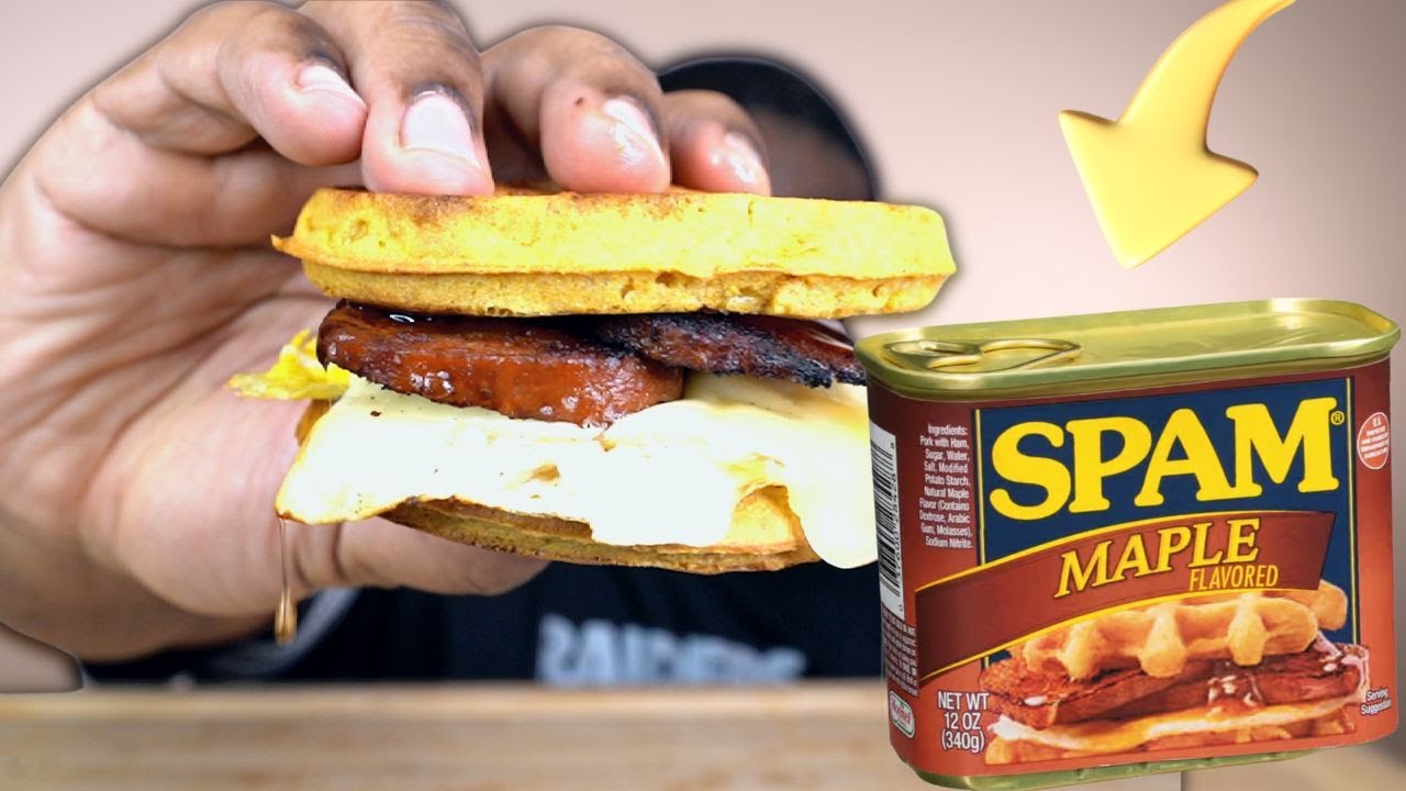 I Invented The BEST NEW Breakfast Sandwich! [Maple Spam?] - YouTube