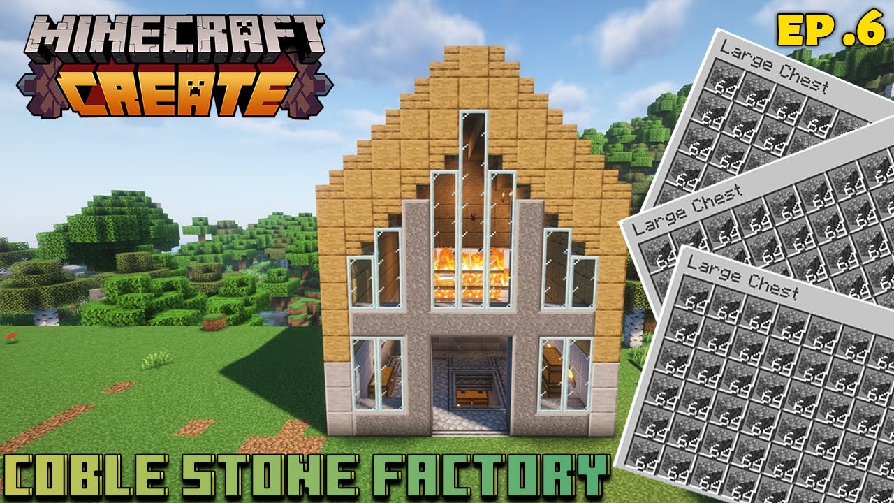 How to Build Fully Automatic Cobblestone Factory in minecraft create | #6 - YouTube