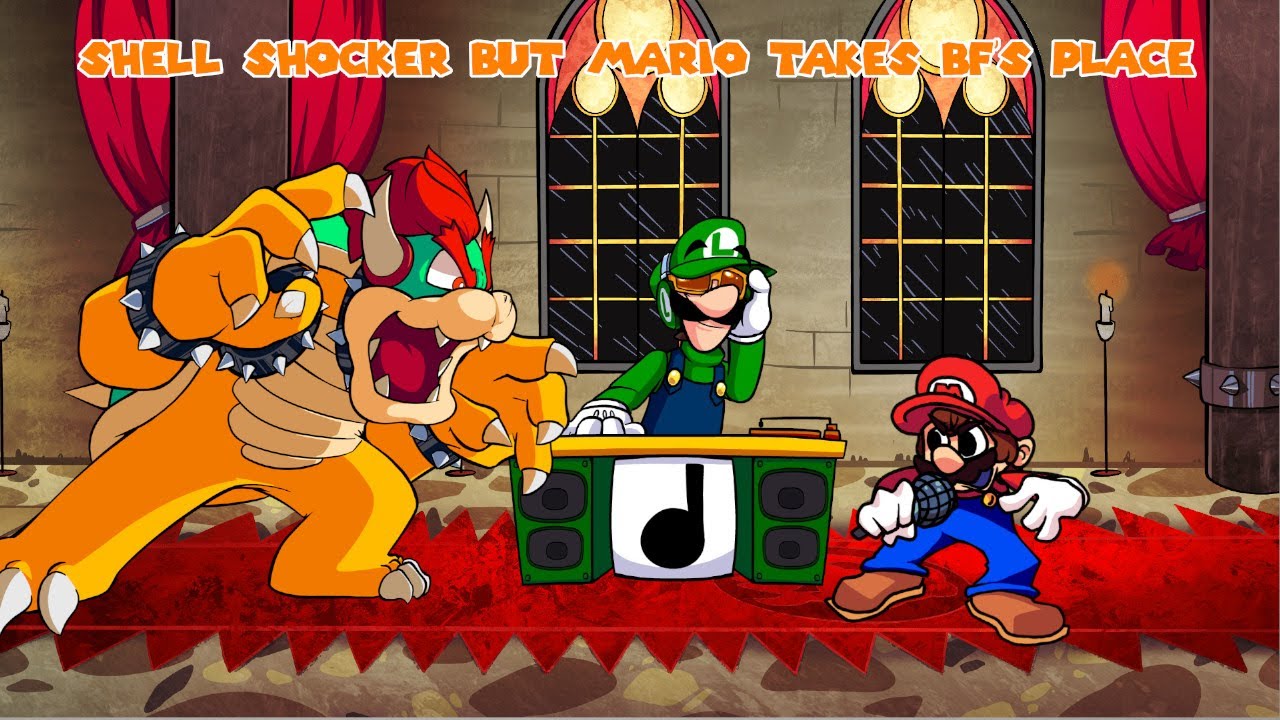 Shell Shocker but Mario Takes BF's Place - YouTube
