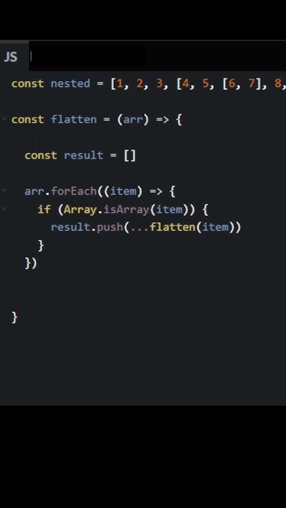 Javascript Challenge Flatten Array Using Foreach Youtube