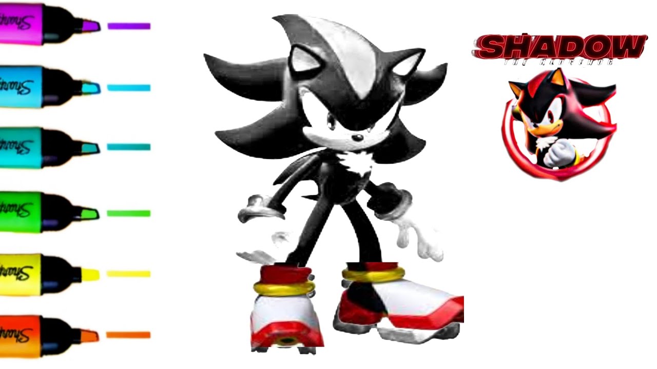 easy steps to draw Shadow, one of the most wonderful SONIC characters ...