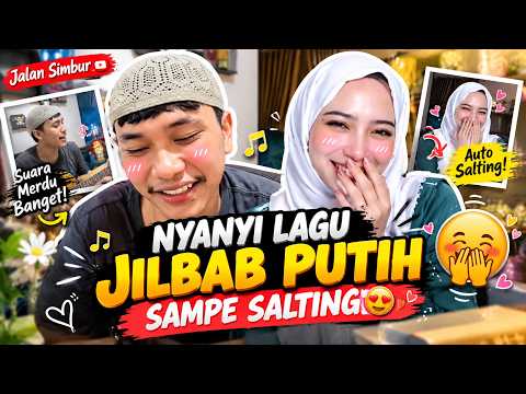 NYANYI LAGU JILBAB PUTIH CEWK CANTIK AUTO SALTING! 😍🤣 Reaksinya Bikin senyum sendiri | Jalan Simbur