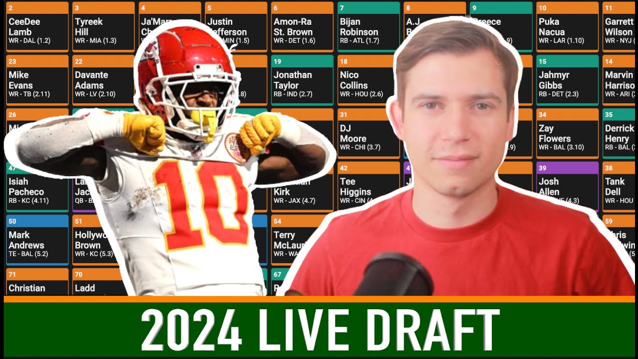 LIVE 2024 Fantasy Football Draft - YouTube