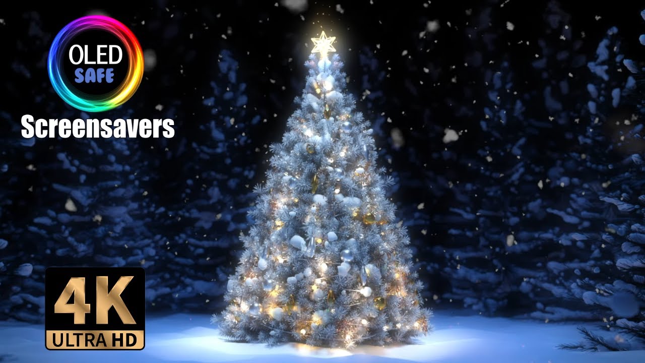 Christmas Tree Screen Saver - 8 Hours - 4K - 60fps - OLED Safe - No ...
