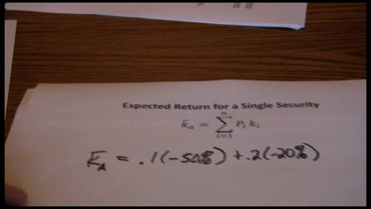 Expected Return of Single Security - YouTube