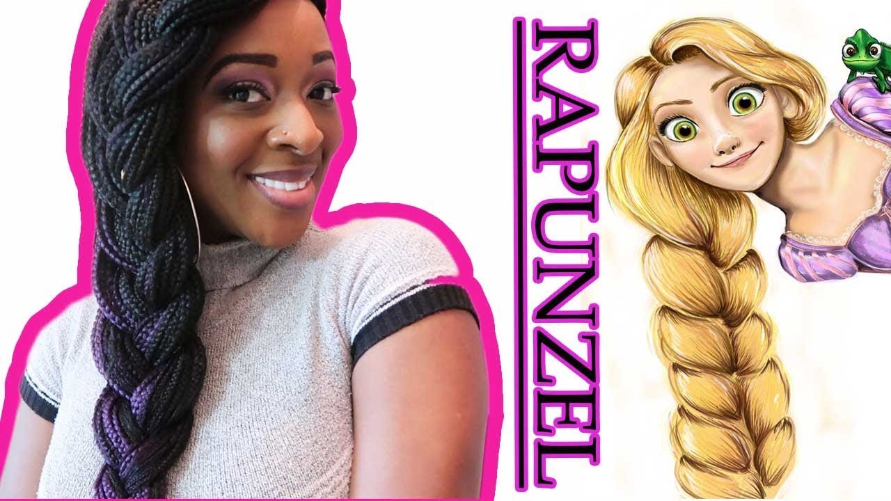 RAPUNZEL BOX BRAID HAIRSTYLE TUTORIAL - YouTube
