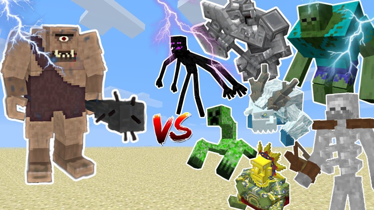 Cyclops vs all mutant mobs ans mowzie's mobs #minecraft #shorts #viral ...