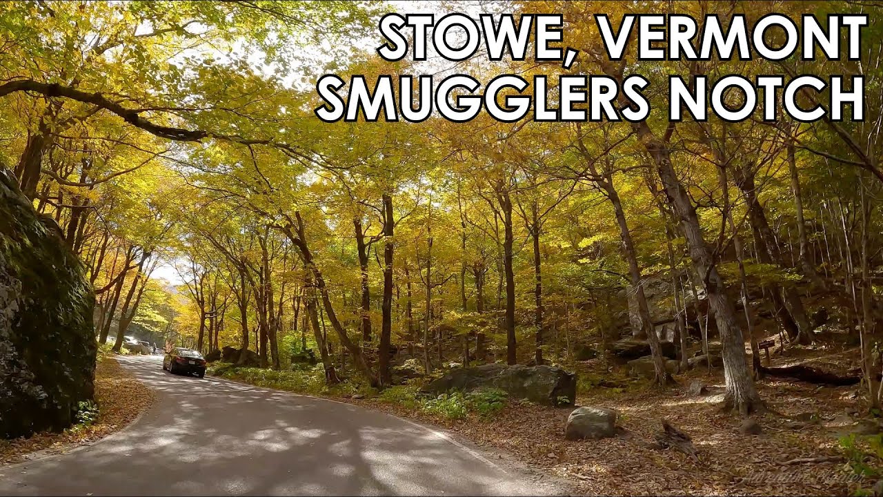 Stowe, Vermont & Smugglers Notch **BEAUTIFUL FALL COLORS** 4K scenic ...