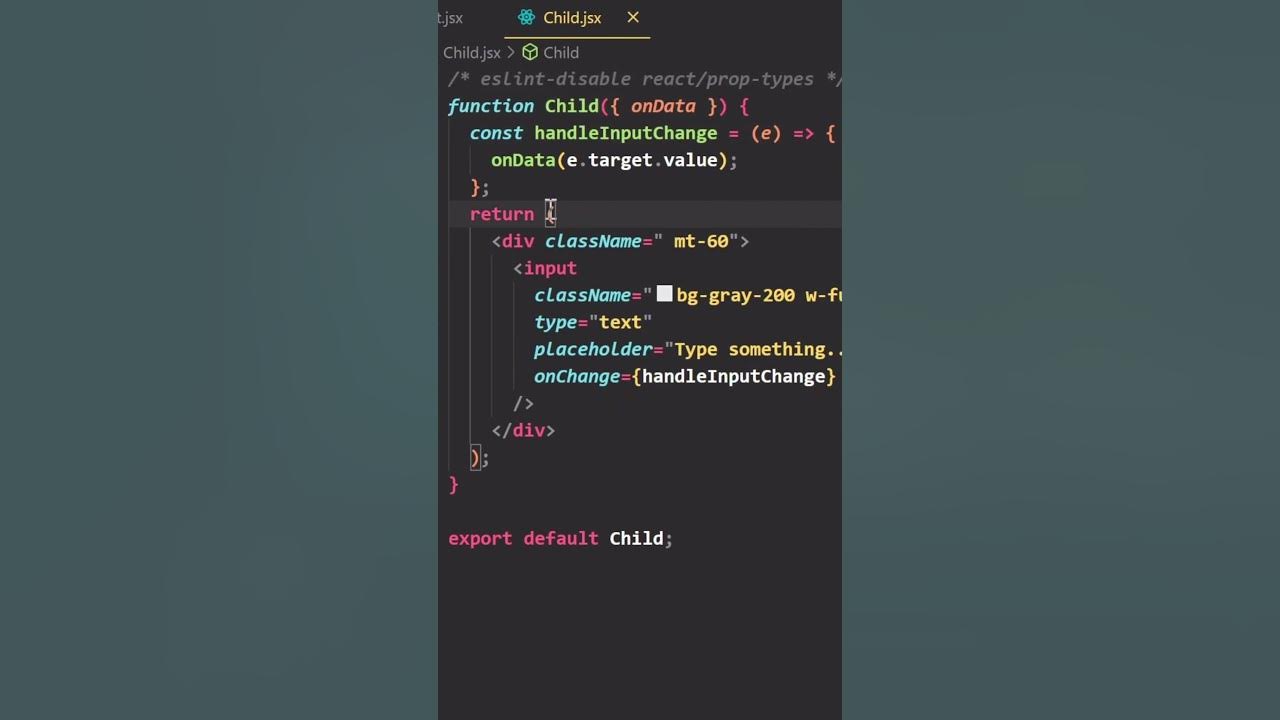 How to Pass data from child to parent component in React #ReactTutorial #webdevsimplified - YouTube