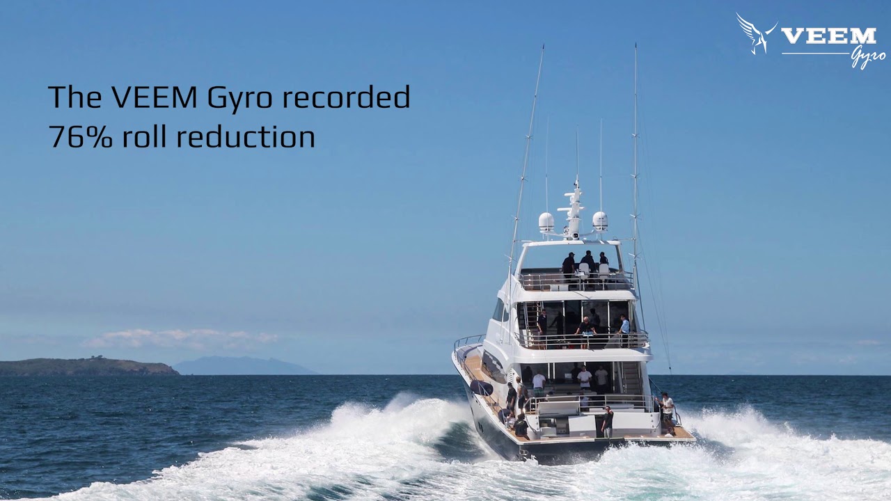 VEEM Gyro 120 Sea Trial on MY Lanakai - YouTube