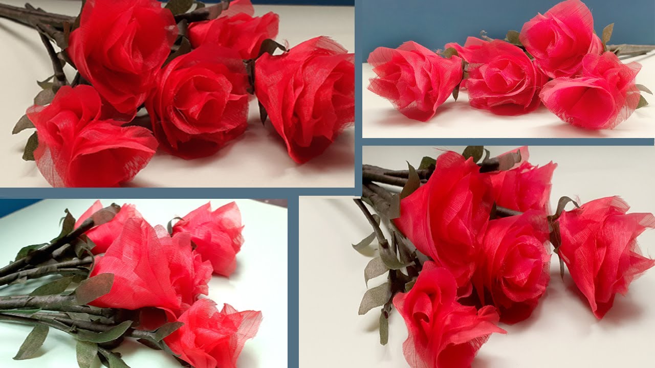 How to make Easy and Lovely Rose Flowers | Amazing Craft - YouTube